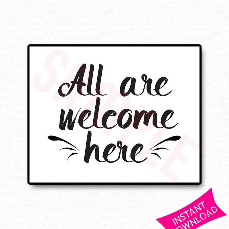 All Are Welcome Here - Etsy