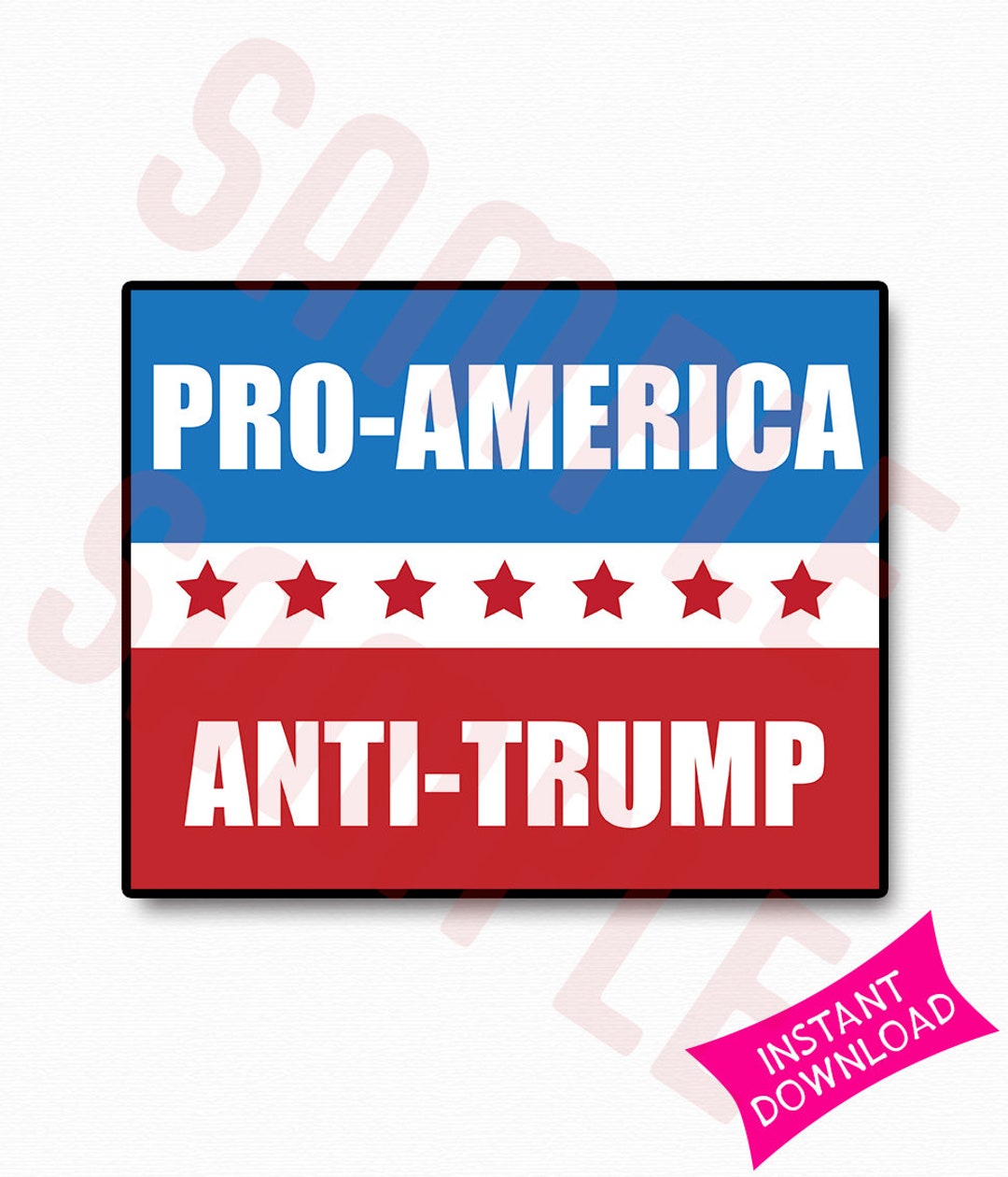 Pro-america Anti-trump Printable Sign | Protest Sign | Resist Sign - Etsy