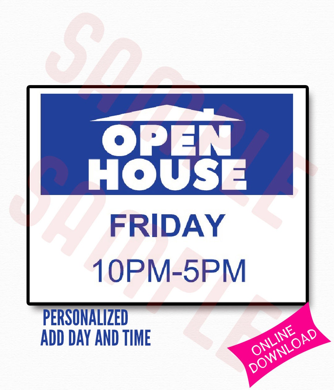 Open House Sign ~open House Custom Personalize Open House Printable ...
