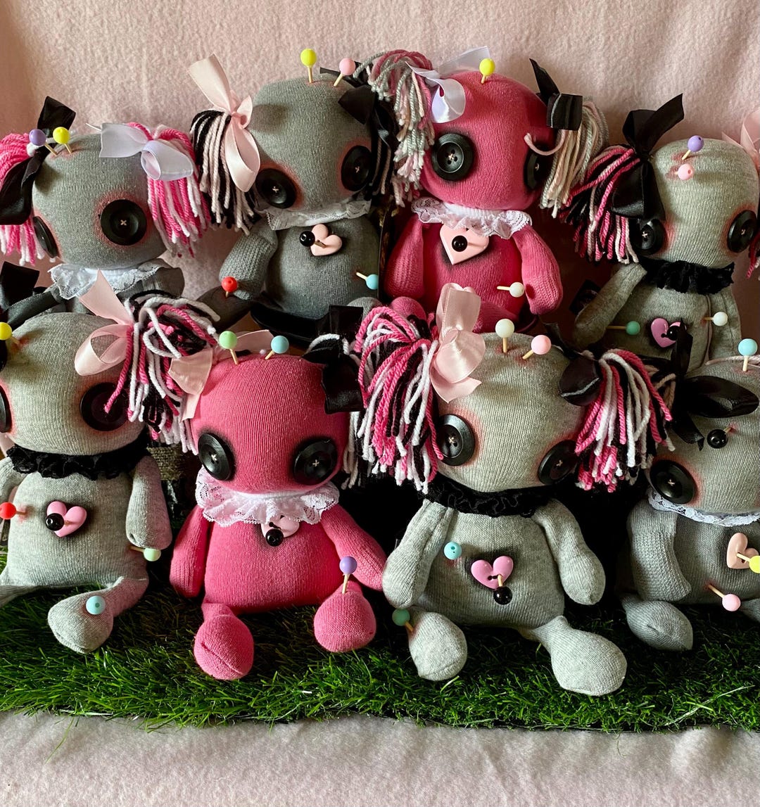 Handmade Valentine Sock Doll - Voodoo Inspired Decorative Plush - Etsy
