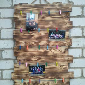 Rustic Memory Wood Board, Photo Board Display, Child Art Display ...