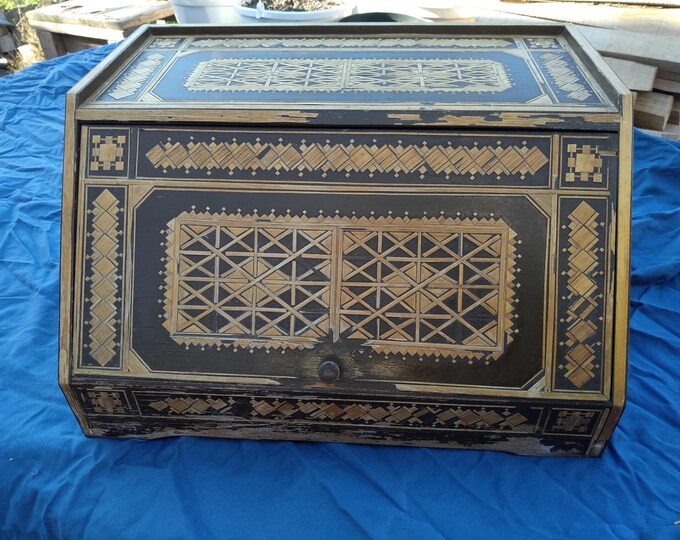Vintage Wooden Box, Kitchen Bread Box, Vintage Bread Box, Wooden Bread ...