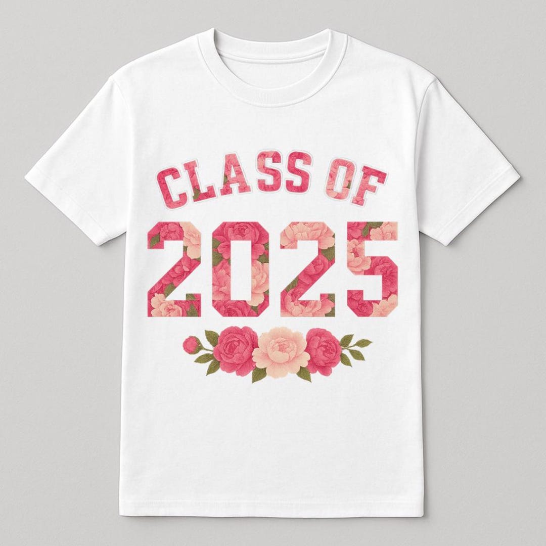 Pink Varsity Graduation 2025 PNG Bundle | Peony Floral Digital ...