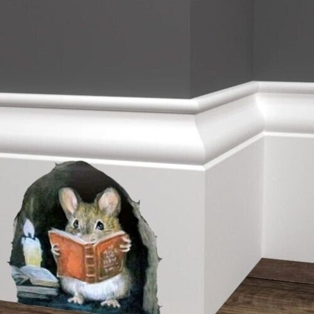 3D Mouse Wall Sticker Realistic Wall Decal Miniature Mouse - Etsy
