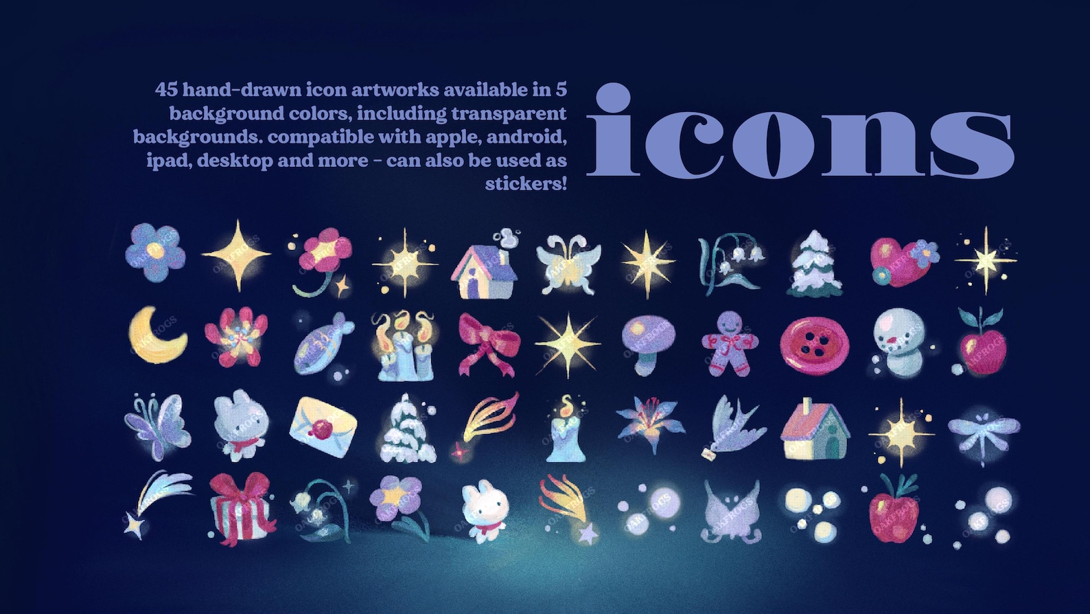 Winter Nights Icon Pack Ios iPhone iPad Tablet Android Desktop ...