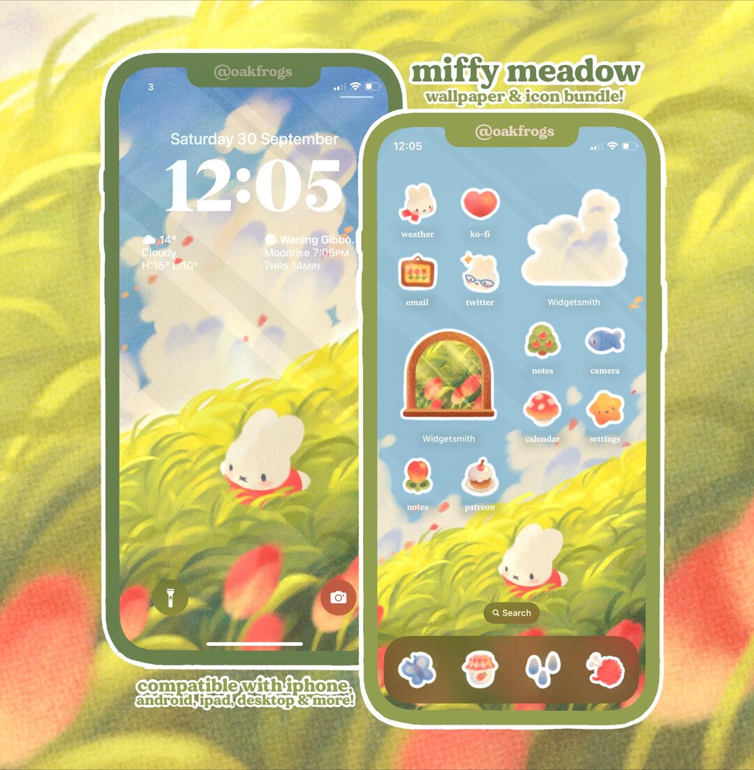 Bunny Meadow Icon Pack, Ios Iphone, Ipad, Tablet, Android, Desktop ...