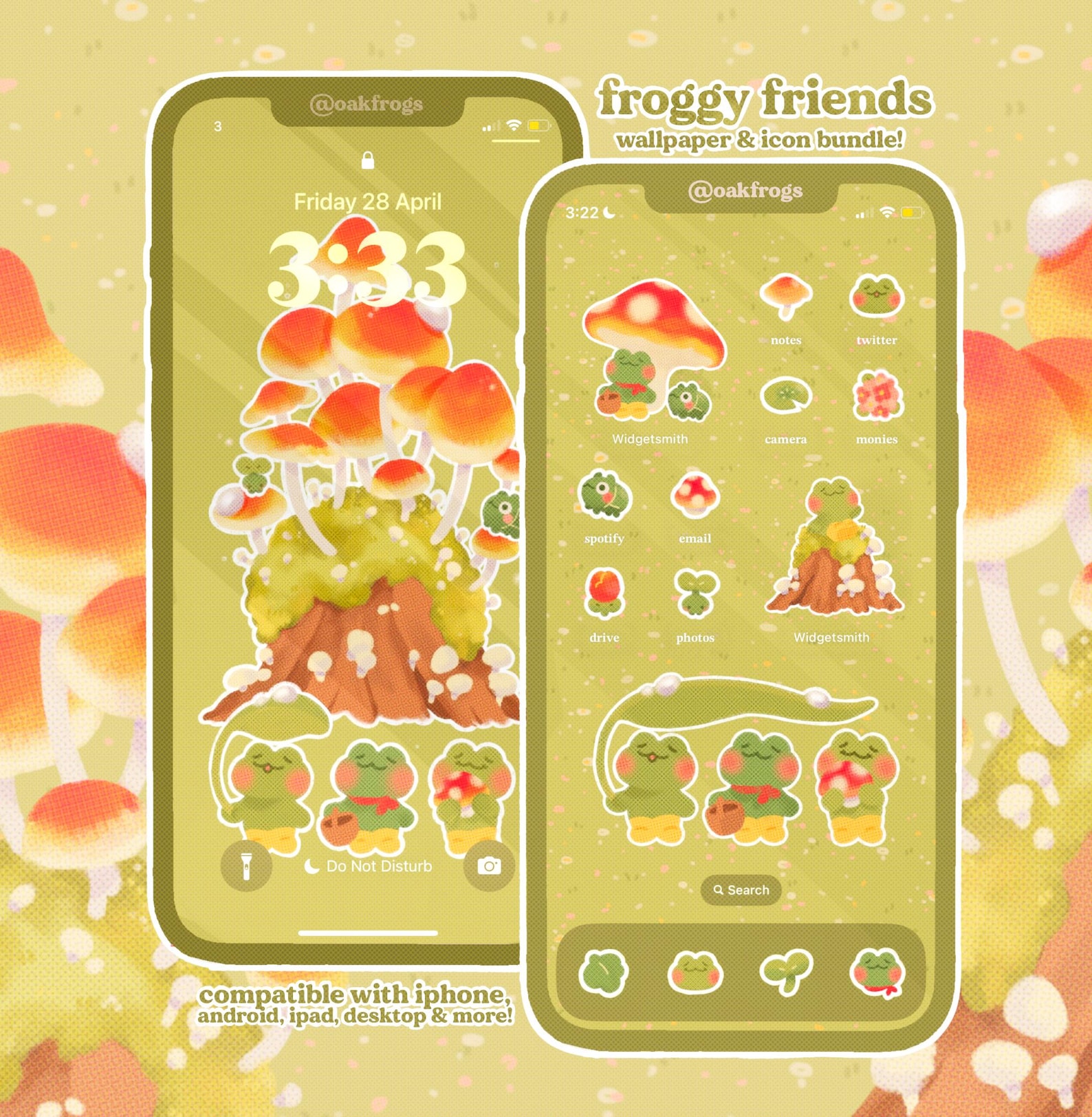 Mushroom Frogs Icon Pack Ios iPhone iPad Tablet Android Desktop ...