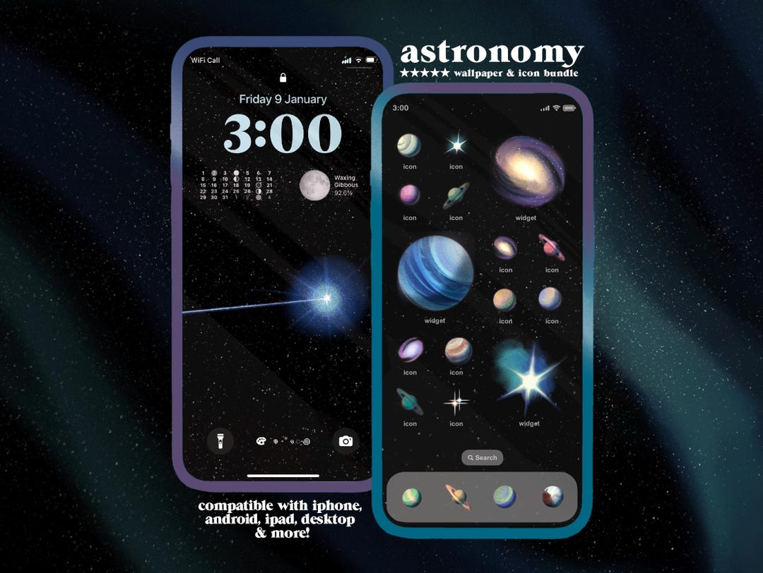 Astronomy Icon Pack Ios iPhone iPad Tablet Android Desktop Wallpaper ...