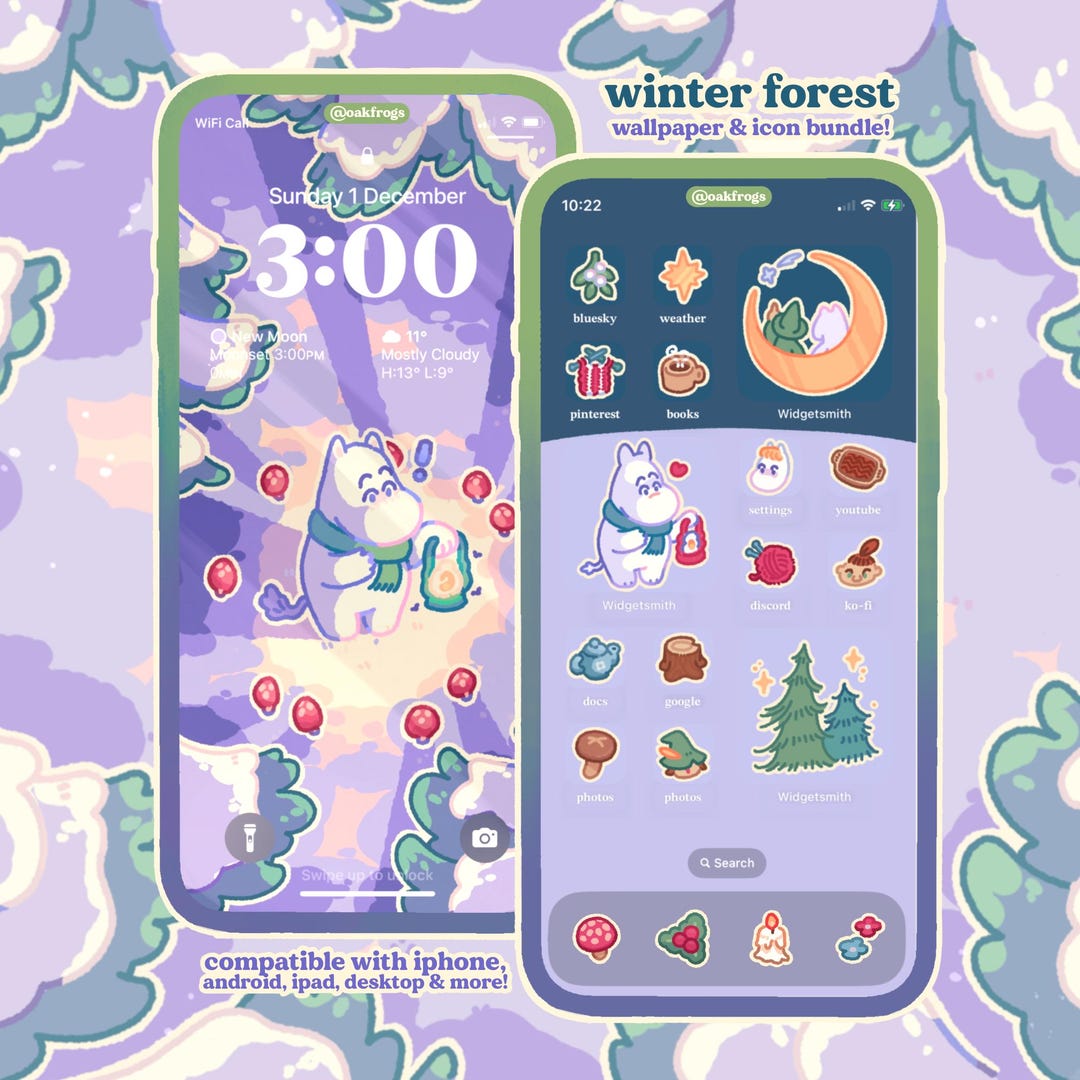 Winter Forest Icon Pack Ios iPhone iPad Tablet Android Desktop ...