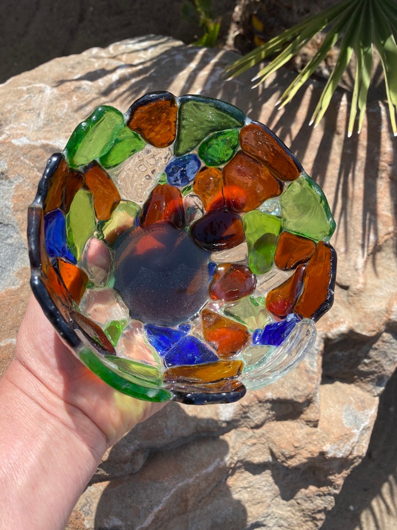 Authentic Sea Glass Sea Glass Bowl Art Beach Glass Bowls Etsy