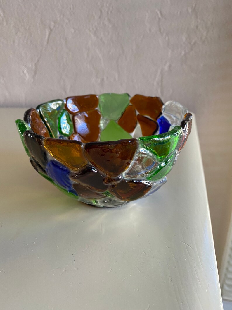 Authentic Sea Glass Sea Glass Bowl Art Beach Glass Bowls Etsy