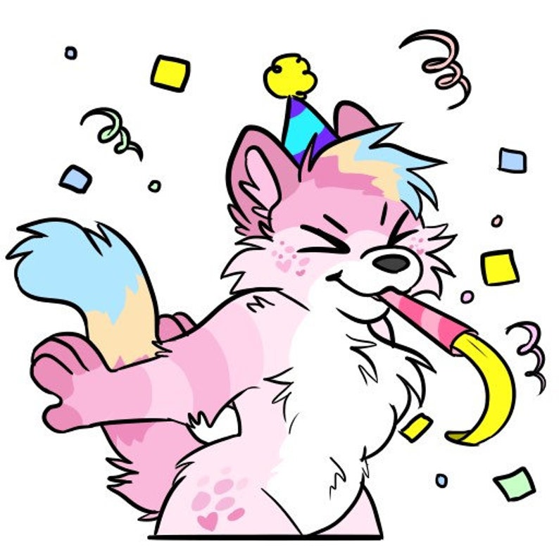 Celebration Furry Art YCH Birthday Party Your Character Here - Etsy