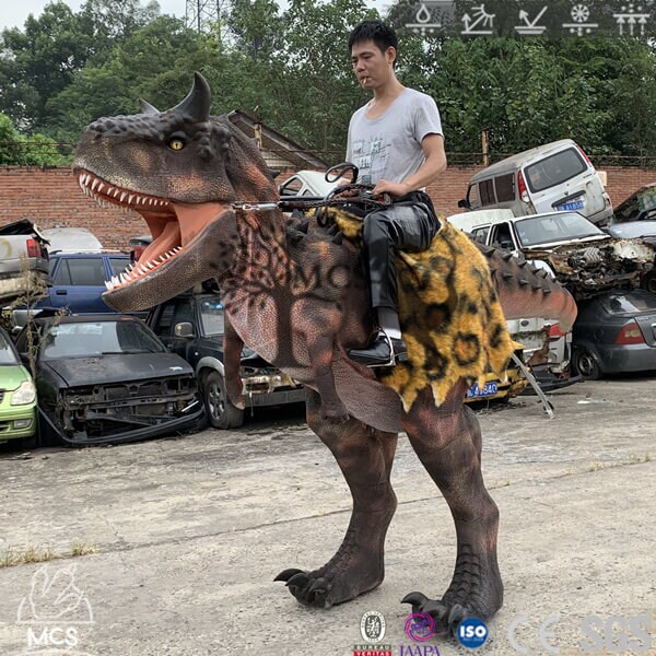 Man Riding Dinosaur Costume