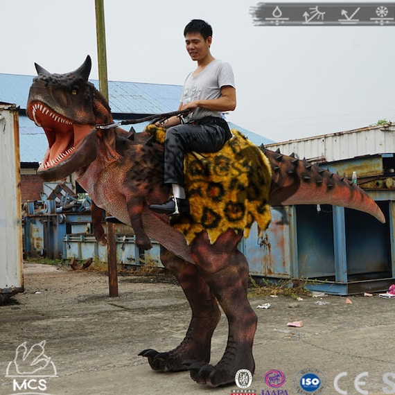 Man Riding Dinosaur Costume