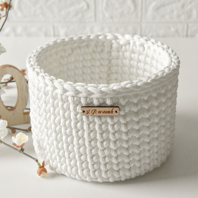 White Basket - Etsy
