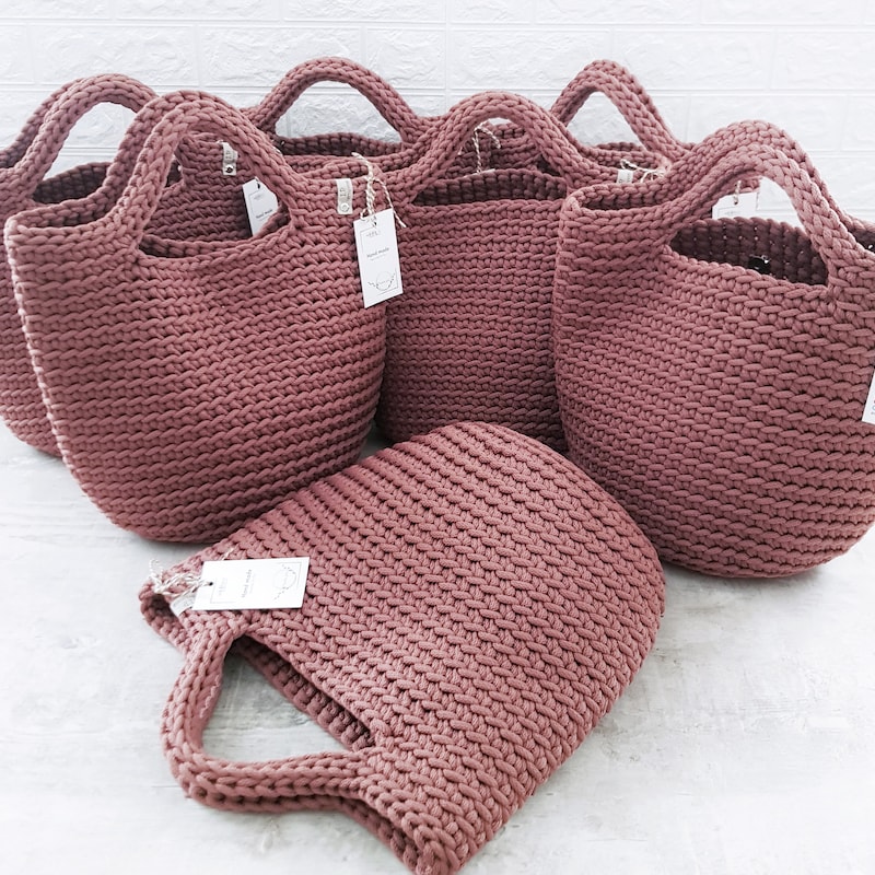 Knit Hand Bag - Etsy