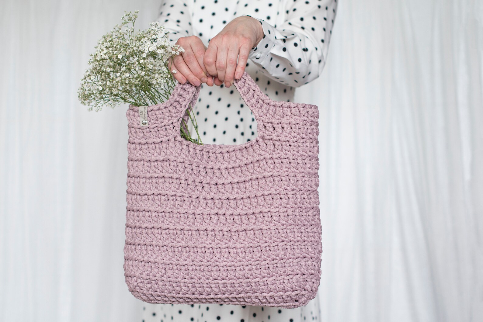 Pastel Tote Bag Rope Handle Bag Summer Crochet Bag - Etsy