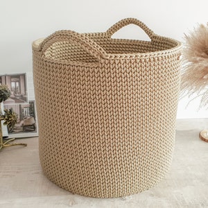 Large Rope Basket for Storage, Modern Home Basket - Etsy