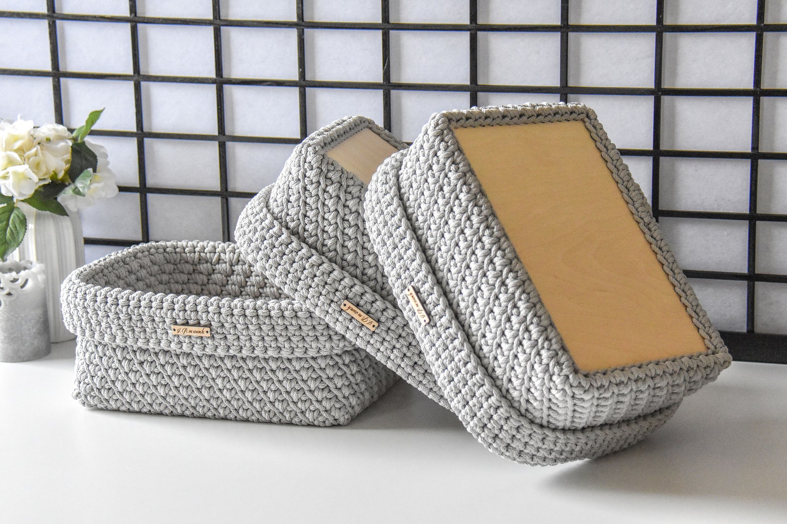 Rectangle Basket Modern Home Decor Storage Solution Home | Etsy