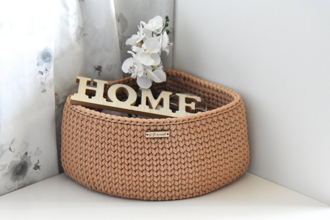 CORNER STORAGE Triangle Storage Basket Beige Basket Crochet - Etsy