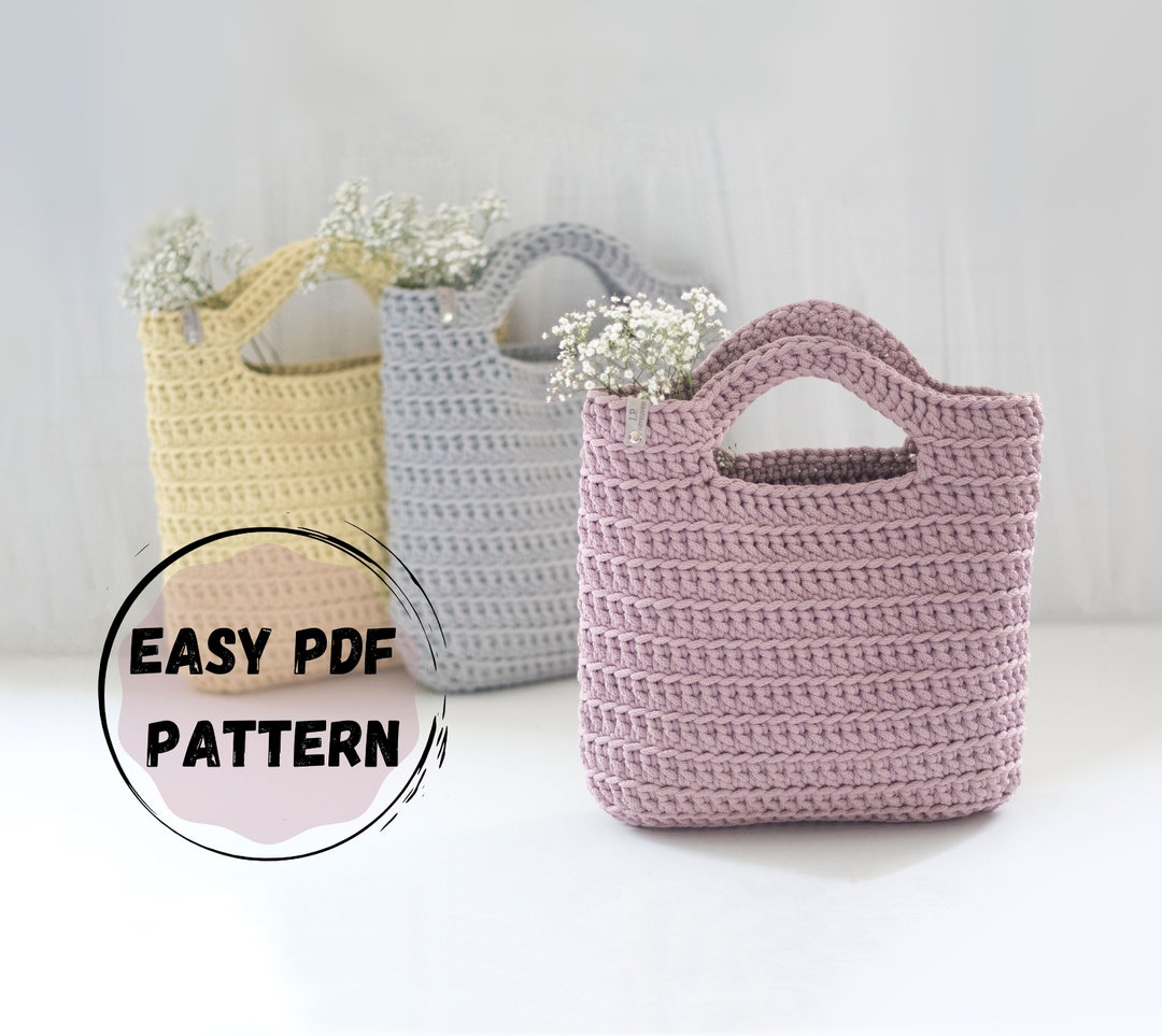 Crochet Tote Bag Pattern PDF, Handbag Crochet PDF, Easy Purse Pattern ...