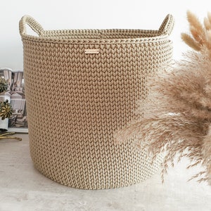 Large Rope Basket for Storage, Modern Home Basket - Etsy