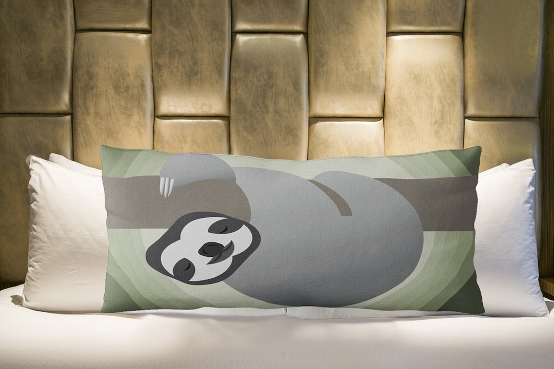 Sloth Animal Custom Body Pillow Case Long Lumbar Pillow Body - Etsy