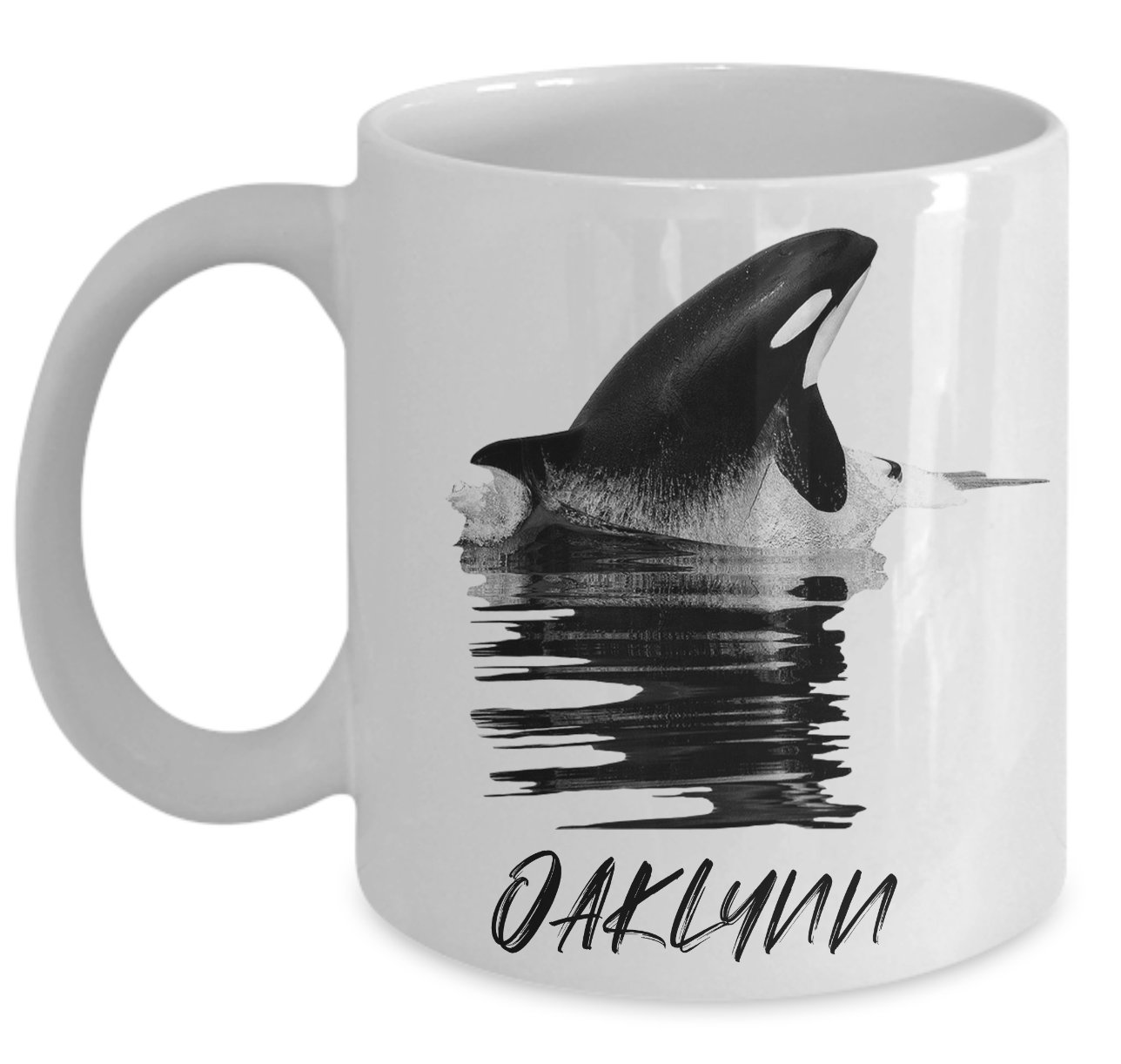 Orca coffee mug custom name mug Killer whale art personalized | Etsy