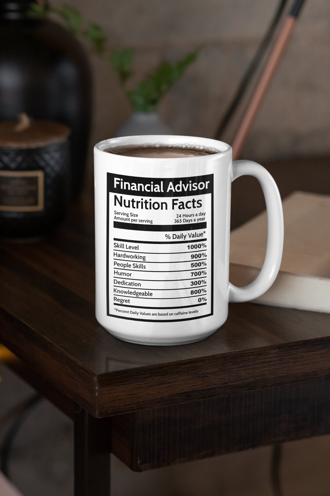 Financial Advisor Gift Nutrition Facts Mug, Broker Gifts Coworker ...