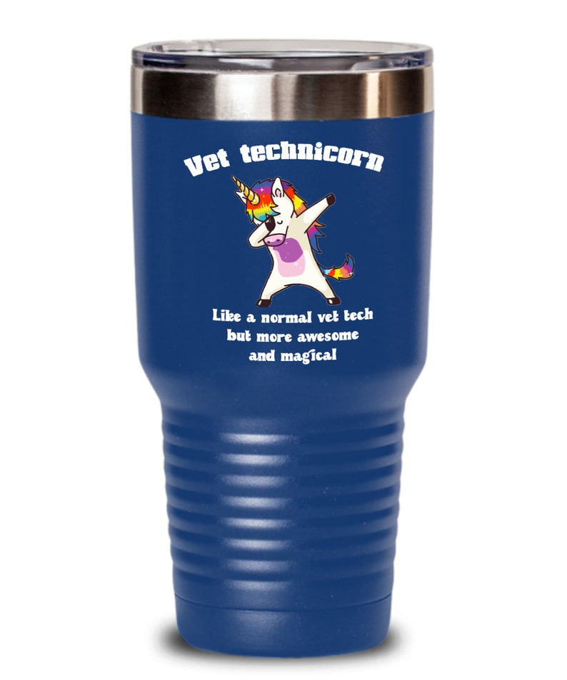 Vet Tech Week Rainbow Unicorn Tumbler Vet Tech Gift Adult Unicorn Gift ...