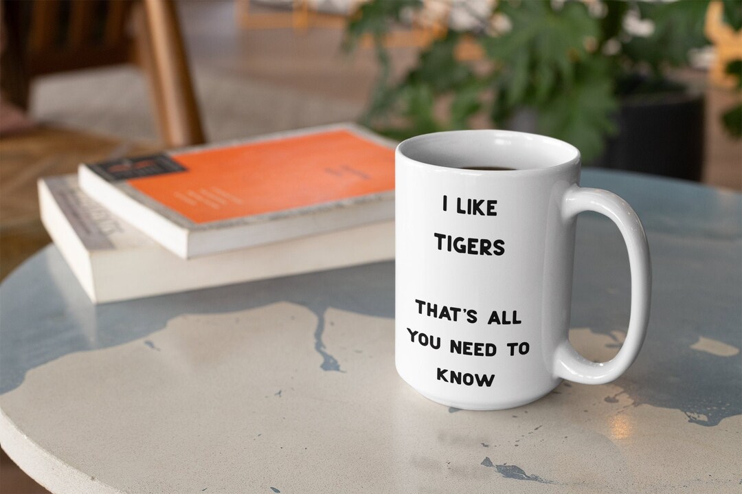Tiger Mug Tiger Cat Gift Africa Funny Animal Mug, Minimalist Custom ...