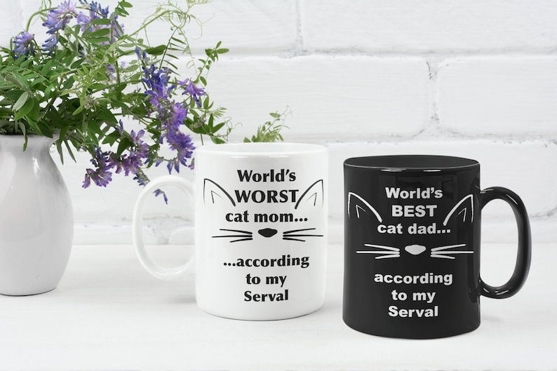 SERVAL CAT MUG funny pet gift cat stuff Cat mom cat lover | Etsy