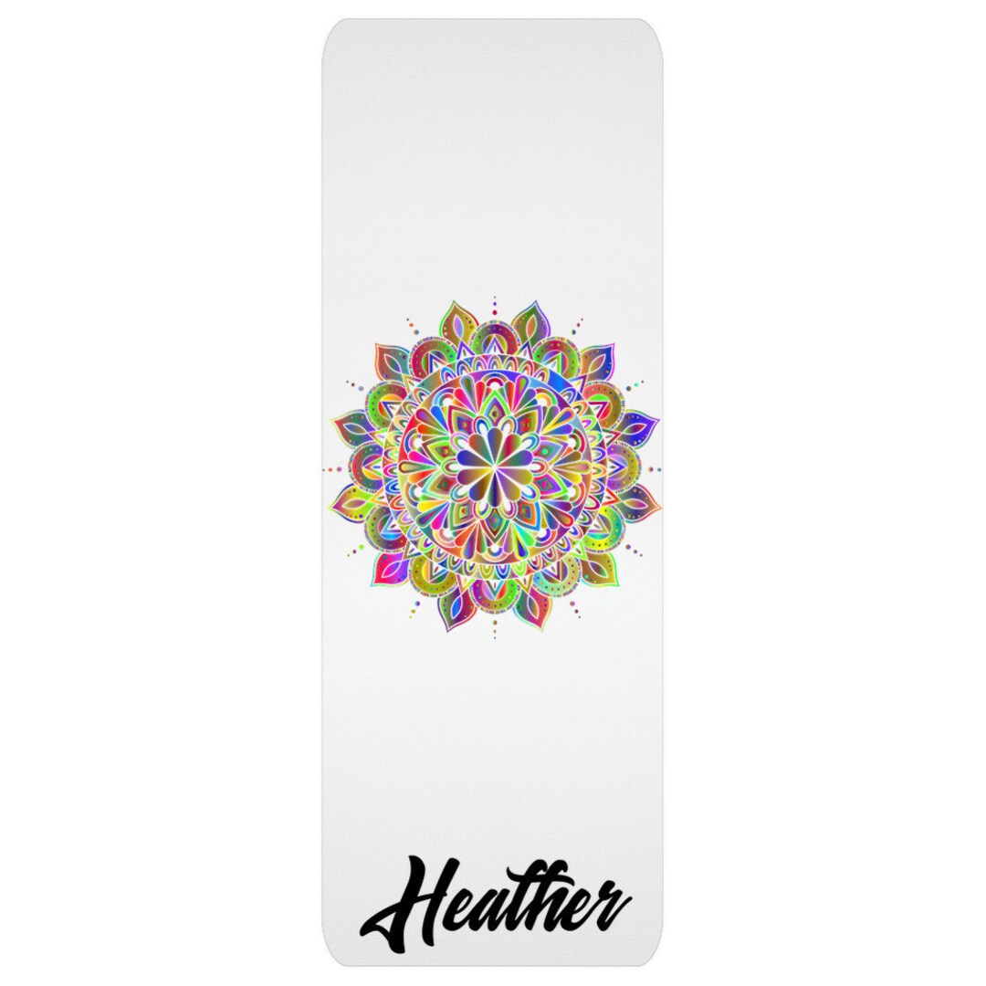 Mandala Print Yoga Mats With Name Custom Yoga Gifts Meditation - Etsy