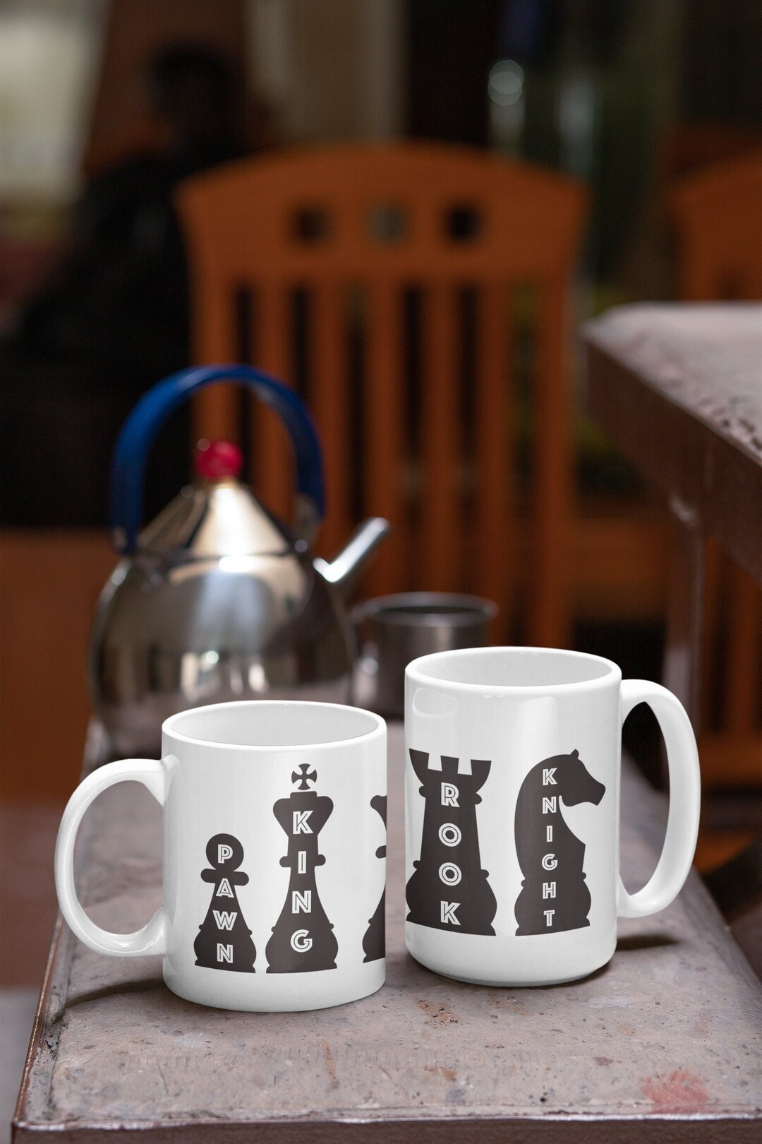 Chess Pieces Board Game Mug, Chess Themed Gifts Chess Player Mug, Chess ...