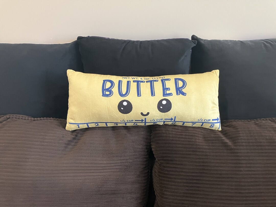 Cute Butter Pillow Foodie Gift, Kawaii Pillow Food Plush, Funny ...