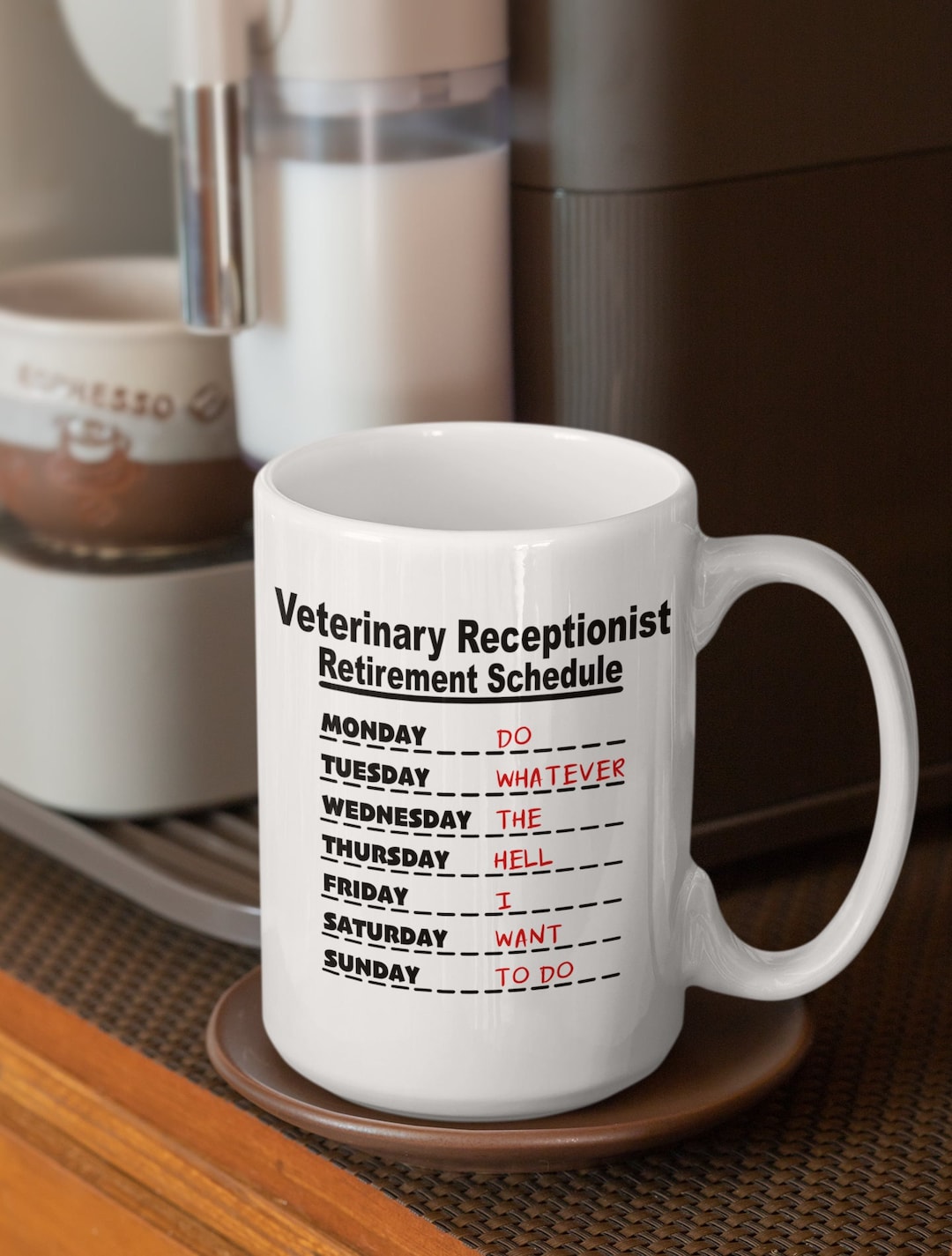 Veterinary Receptionist Retirement Mug, Veterinarian Secretary ...