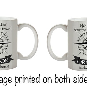 Oregon State Coffee Mug for World Traveler, Best Friend Mug Long ...