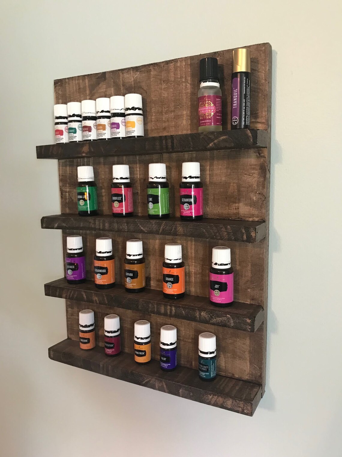 Essential Oil Shelf - Rustic - Essential Oil Storage - Etsy