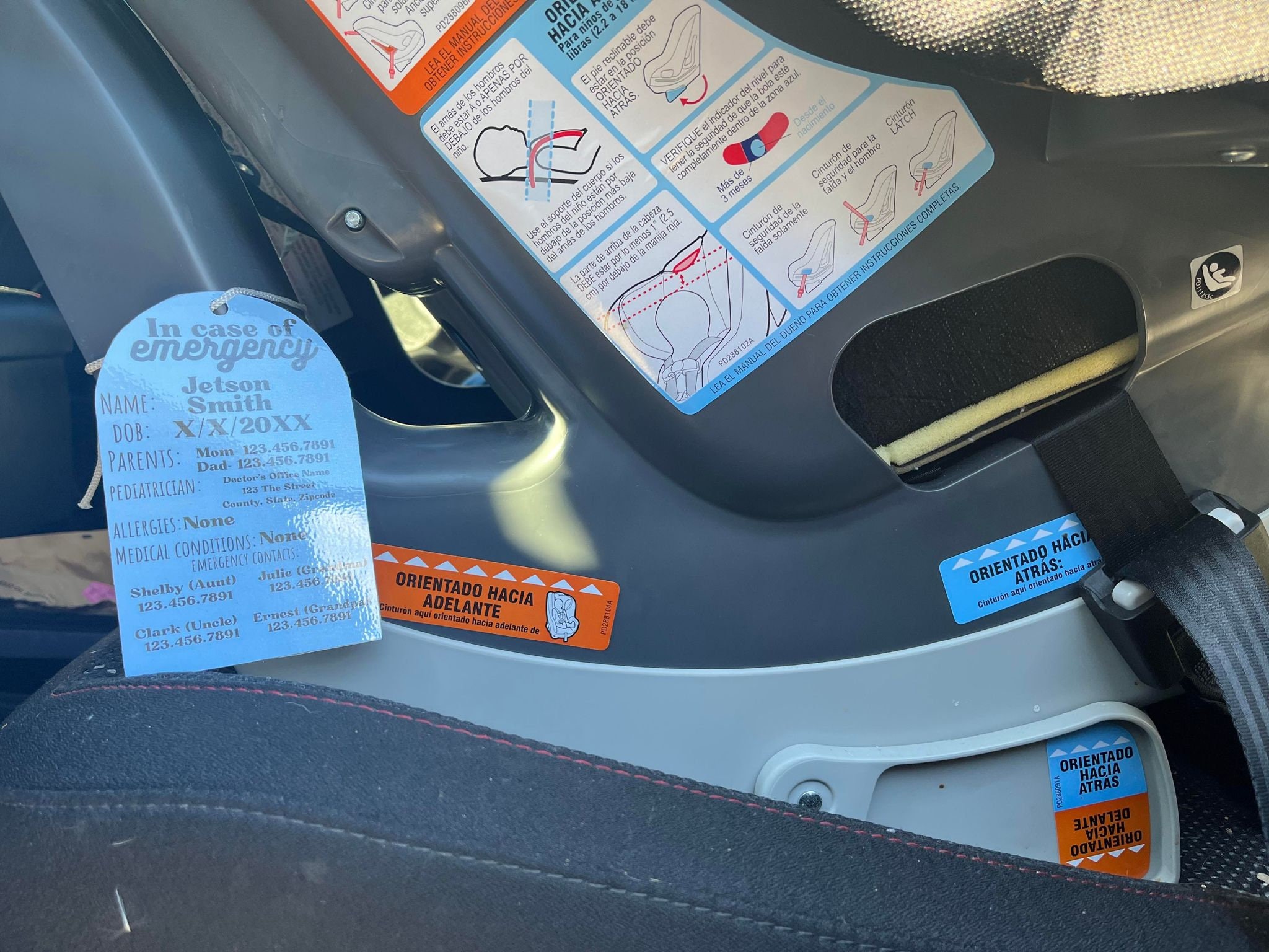 In Case of Emergency Tag Template - Etsy