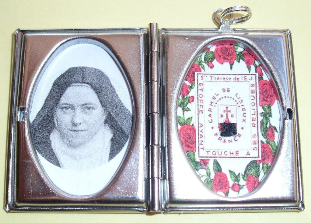 St Therese With Virgin Mary Relic Locket- Stunning! - Etsy