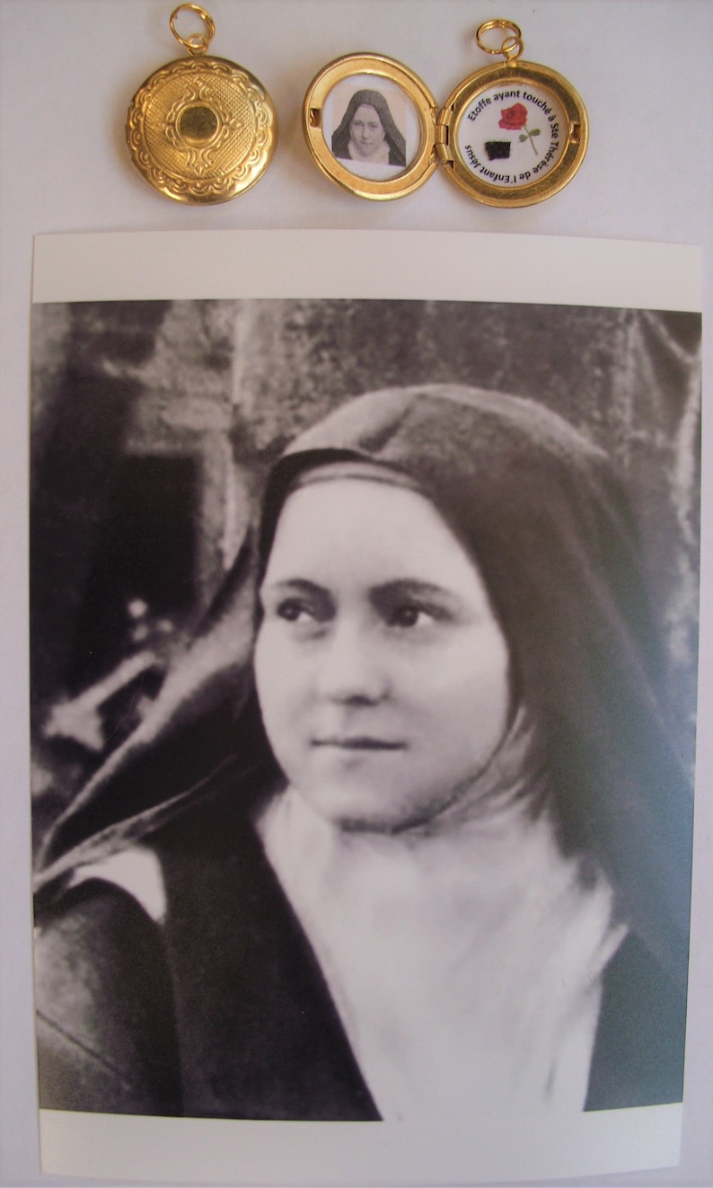St Therese of Lisieux Relic Locket Stunning - Etsy