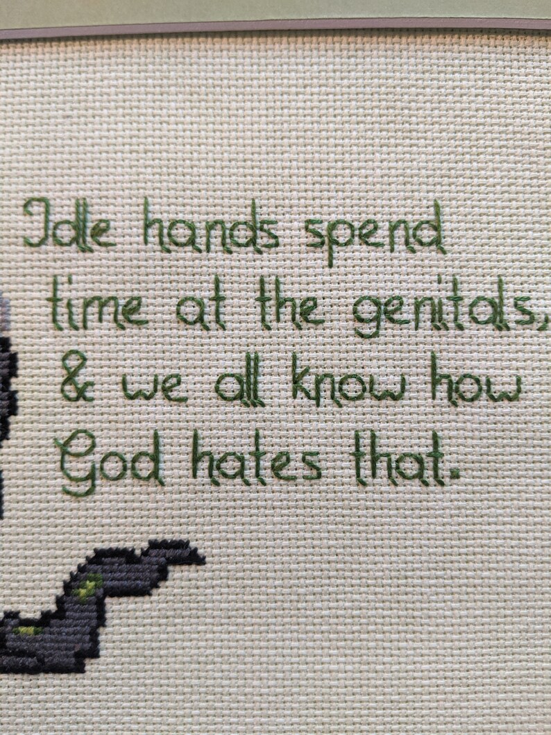 Idle Hands Cross Stitch Pattern | Instant PDF | Download - Etsy