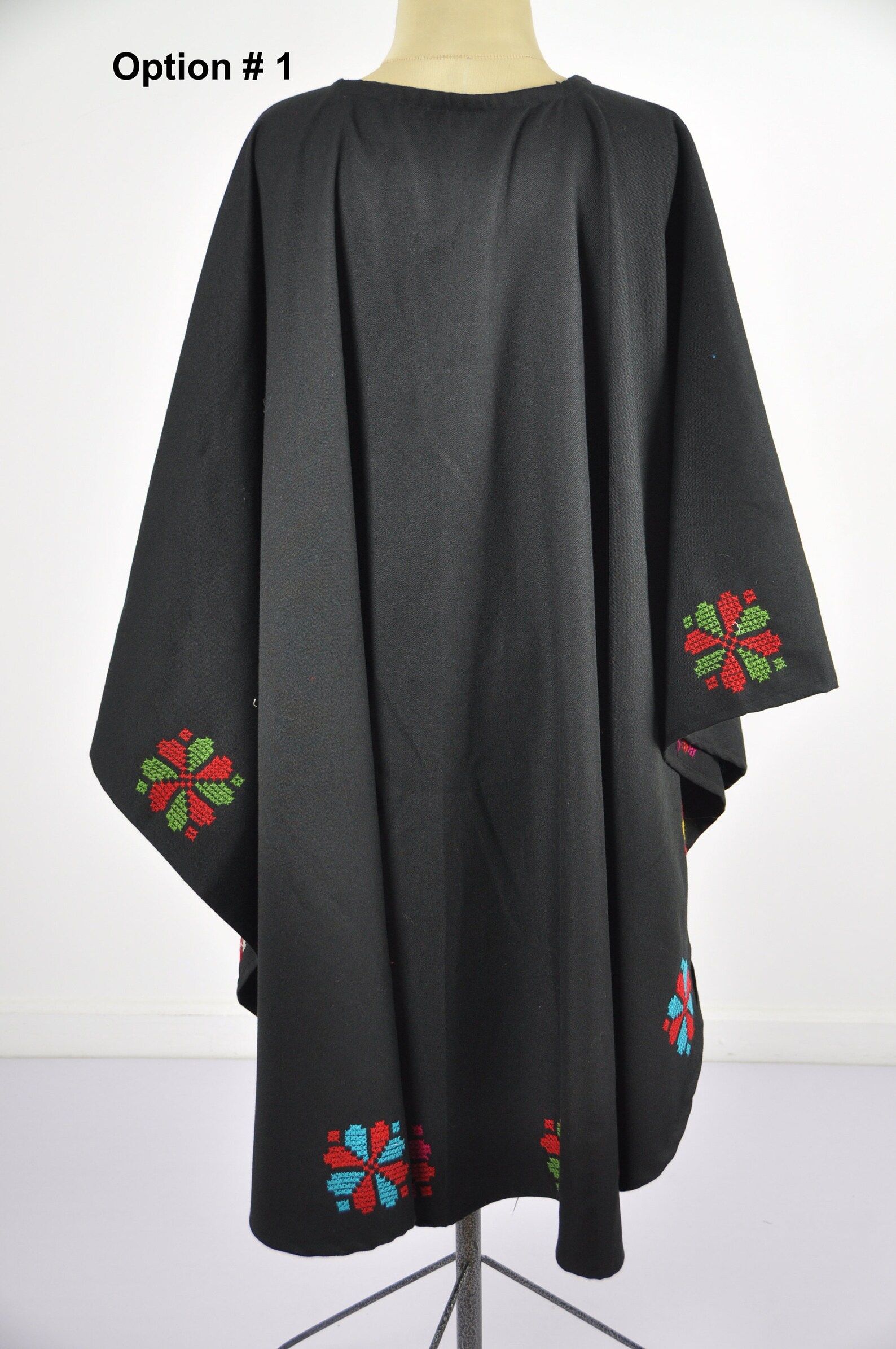 Bedouin Embroidered Hooded Wool Coat Cloak Morocco Vintage - Etsy