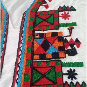 Siwa White Embroidered Cotton Caftan caftans Kaftan Maxi - Etsy