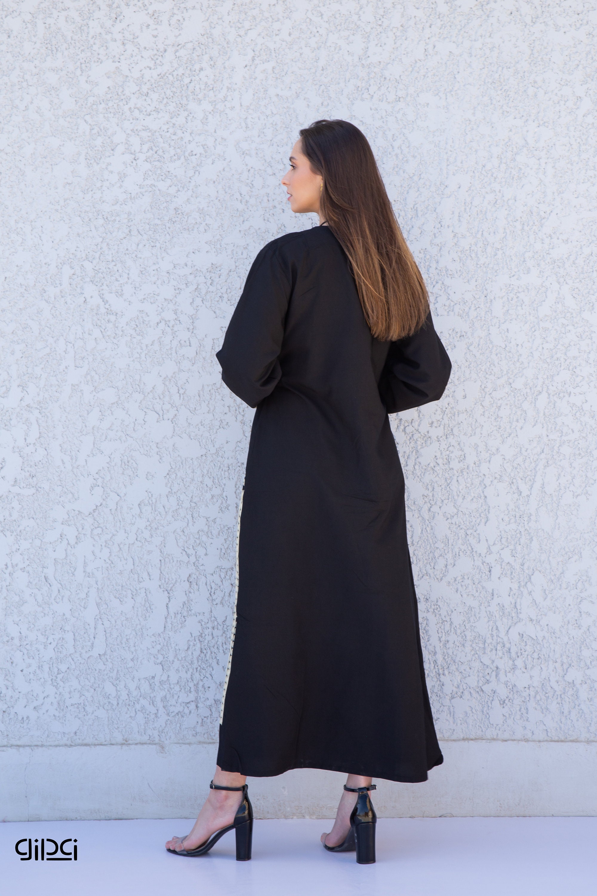 Short Black Embroidered Caftan, Cotton Caftans for Women, Cotton Caftan ...