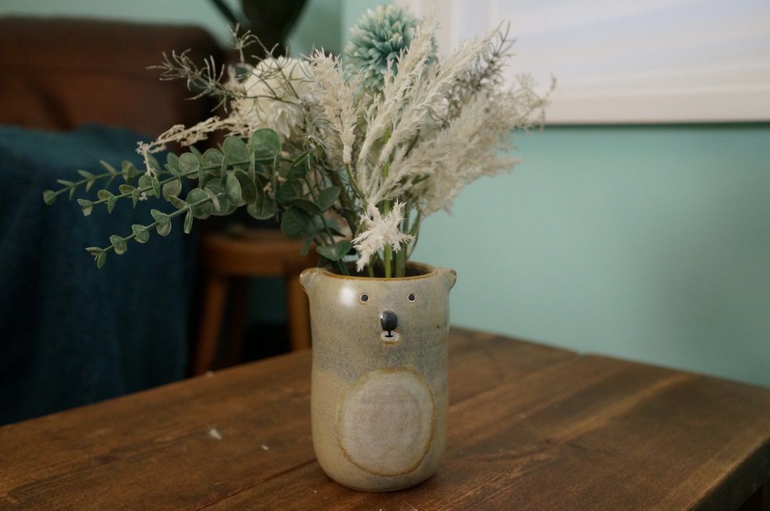 Ceramic Handmade Koala and Octopus Flower Pot Vase, Animal Pot, Cute ...