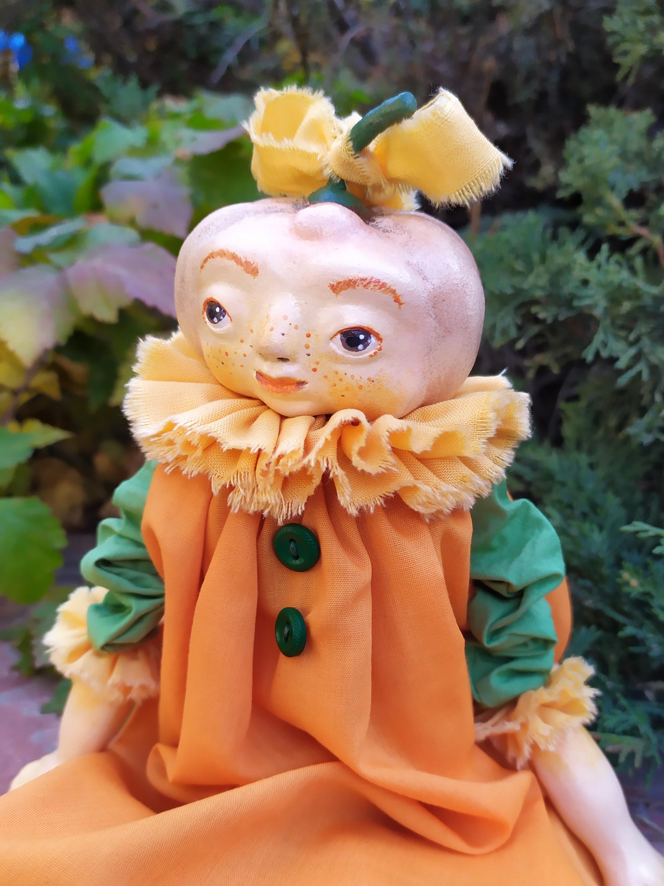 Interior Doll Pumpkin for Halloween Handmade Plastic Boudoir - Etsy