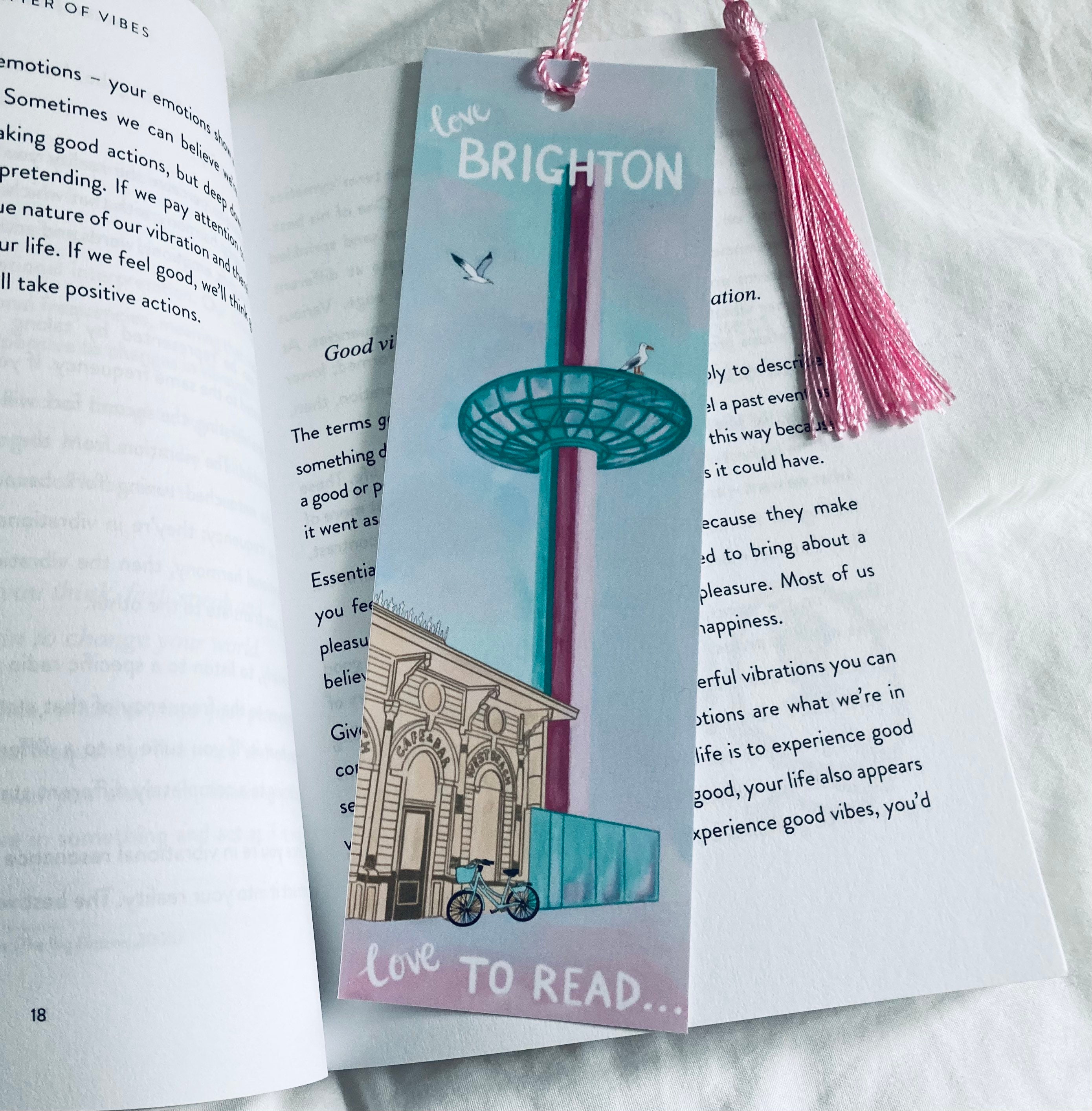 Brighton Bookmark/brighton I360/brighton Art/book Art/reading Gift ...