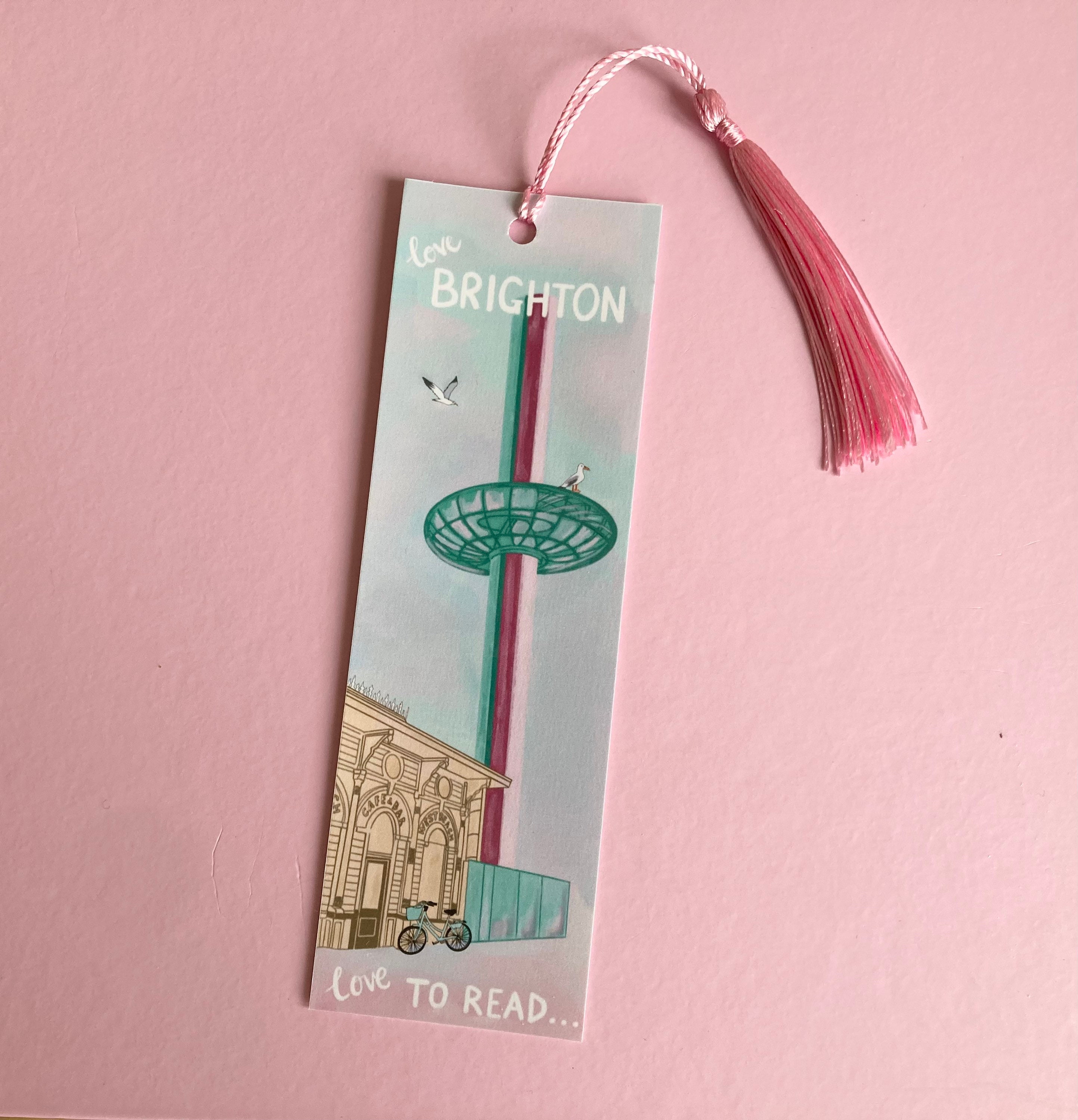 Brighton Bookmark/brighton I360/brighton Art/book Art/reading Gift ...