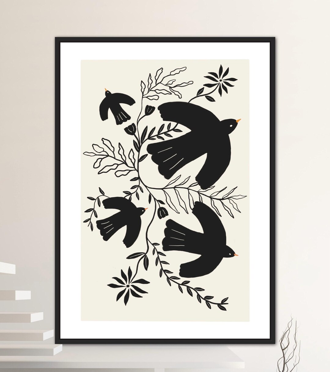 Henri Matisse Inspired Artwork/ Matisse Birds/contemporary Art/ Modern ...